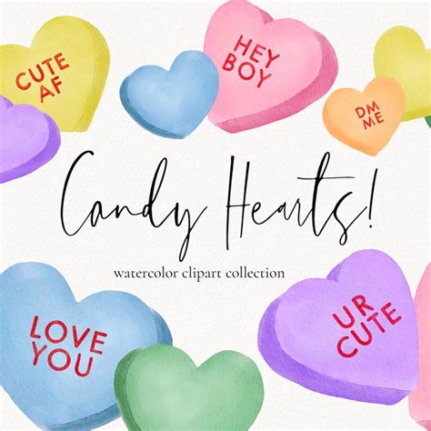 Funny Candy Heart Clipart Etsy