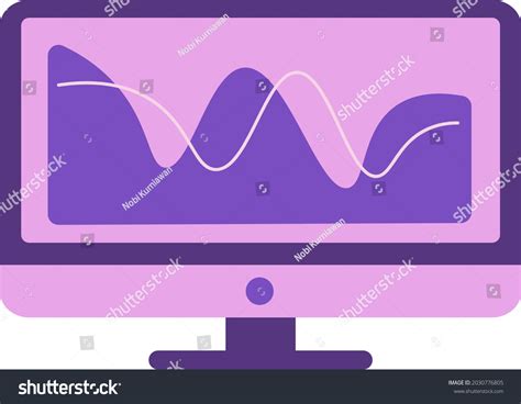 Minimalist Monitor Diagram Amazing Vector Illustration Stock Vector Royalty Free