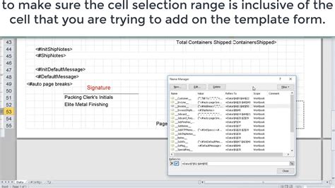How To Fix Excel Template Datatable Not Defined In Named Range Youtube