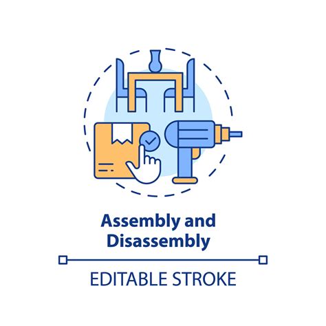 2d Editable Assembly And Disassembly Icon Representing Moving Service Simple Isolated Vector