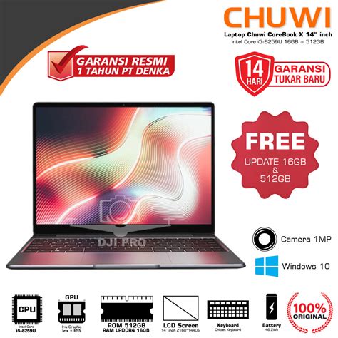 Jual Chuwi Corebook X Pro Laptop Inch Intel Core I U Gb Gb Ss Shopee Indonesia