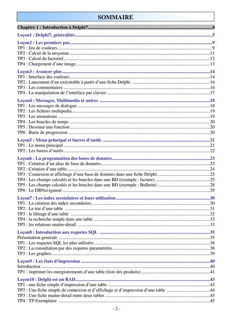 Solution Apprendre Delphi7 Par L Exemple Studypool
