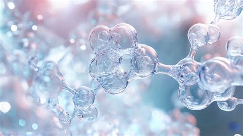 Detailed Close Up Of Protein Molecules Under Microscope Showcasing Molecular Structure Stock