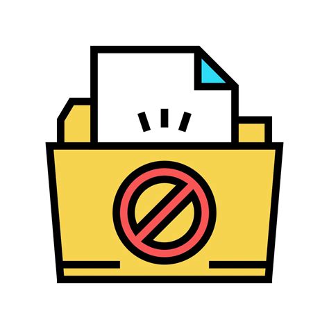 File Didn T Save In Online Folder Color Icon Vector Illustration 10311203 Vector Art At Vecteezy