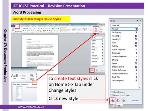 ict igcse practical revision word processing pdf
