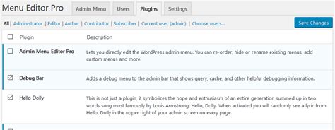 Admin Menu Editor Pro Wordpress Plugin