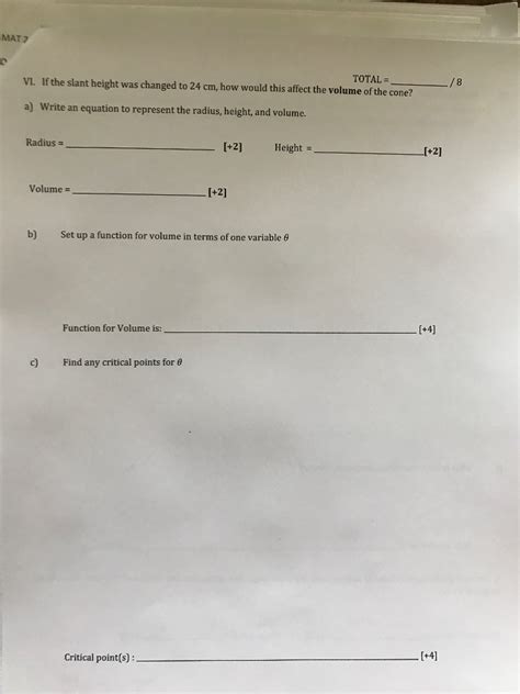 Solved II Using Trigonometry To Calculate Radius Height Chegg