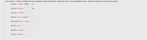 Solved Let Z Denote A Random Variable That Has A Standard Chegg Com