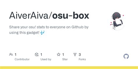 Github Aiveraivaosu Box Share Your Osu Stats To Everyone On Github