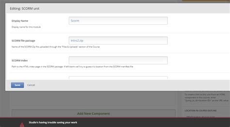 Issue With Saving · Issue 3 · Abstract Techabstract Scorm Xblock · Github