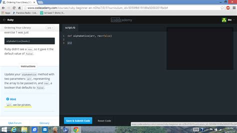 I Was Learning Ruby When I Looked At The Hint Thanks Codecademy Rprogrammerhumor