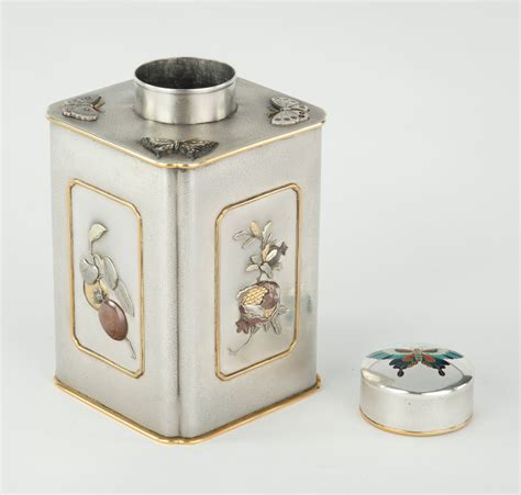 Japanese Silver And Enamel Natsume Tea Caddy Steve Sly Japanese Art