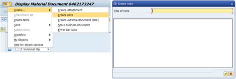Abap Create Note In Mb51 With Gos Objects Programmatically Stack