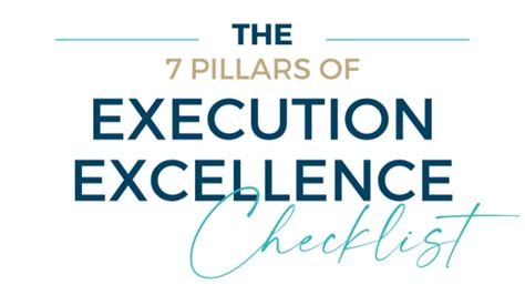 Download The 7 Pillars Of Execution Excellence Checklist