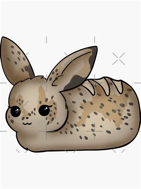 Cinnamon Raisin Bunny Loaf Sticker For Sale By Pixel8edart Redbubble