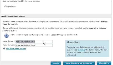 Updating DNS At NetworkSolutions Com Kualo Limited
