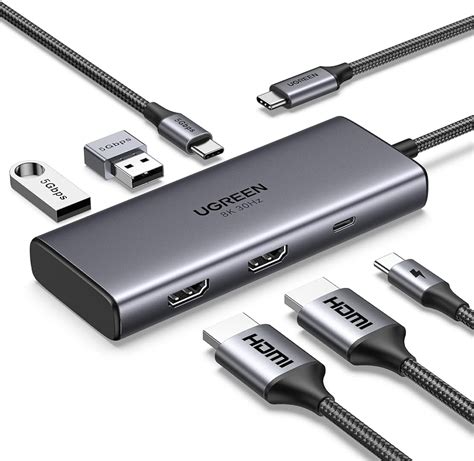 Ugreen 15852 Revodok 206 6in1 Dual Hdmi Usb C Hub Victory Store