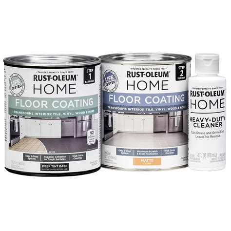 4 Pack Of Rust Oleum 360100 Home Deep Tint Base Interior Floor Coating System Kit Deep Tint