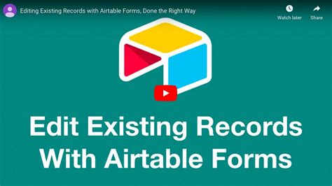 Editing Existing Airtable Form Submission Airtable Community