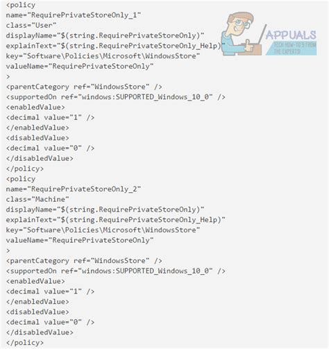 fix windowsstore admx error in local group policy editor