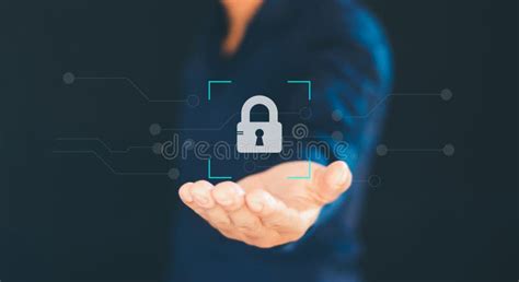 Network Security Protection Secure Access Privacy Protection Concept Lock Icon Stock Image