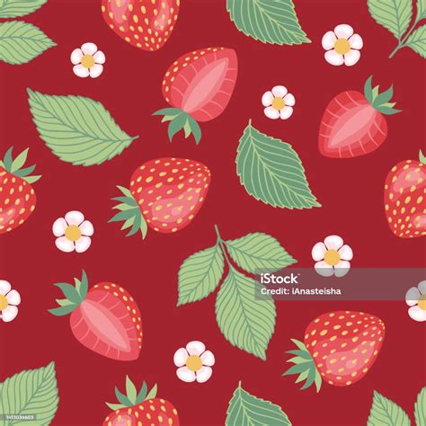 딸기 패턴 손으로 그린 여름 딸기 분홍색과 빨간 과일 직물 인쇄 컬러 만화 일러스트레이션으로 좋은 다채로운 원활한 벡터 패턴