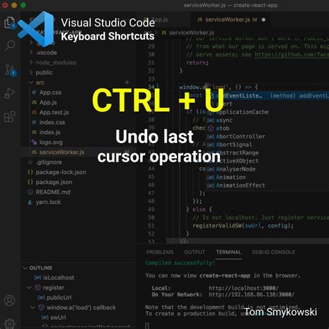 tom smykowski on linkedin vscode vscodeshortcuts codinglife programming react