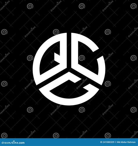 Qcc Letter Logo Design On Black Background Qcc Creative Initials