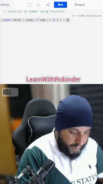Factorial Of Number Recursion Javascript Shorts Shortsvideo Shortsfeed Algorithm Dsa