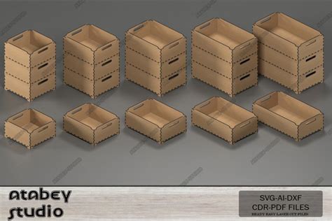 Multiple Size Stackable Box Modular Design Storage Boxes