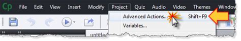Using Standard Actions In Adobe Captivate Infosemantics Pty Ltd