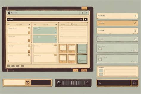 Retro User Interface With Window Box And Folders Premium Ai Generated Image