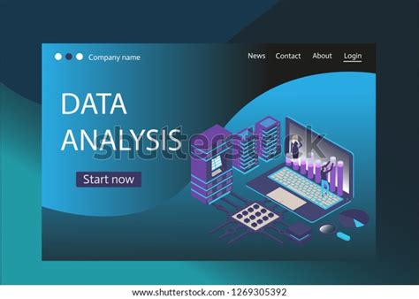 Digital Analytics Big Data Analysis Data Stock Vector Royalty Free