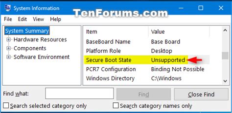Check If Secure Boot Is Enabled Or Disabled In Windows 10 Tutorials