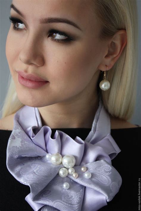 Купить Украшение Нежность сиреневый орнамент жемчуг подарок украшение стильный