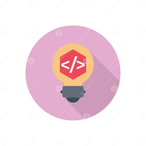 Coding Idea Vector Flat Colour Icon Stock Vector Illustration Of Energy Imagination 205577012