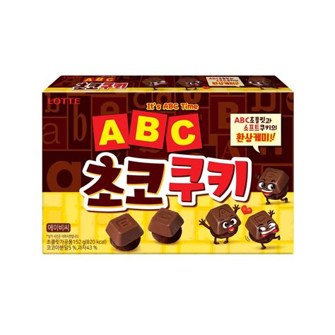 롯데제과 Abc초코쿠키 38g 4개 Chocolate Cookie Chocolate Cookies Honey Cookies