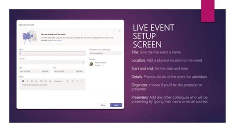 How To Run A Microsoft Teams Live Event PPTX