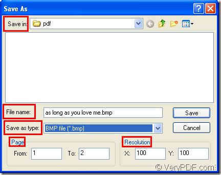 Save PDF As BMP VeryPDF Knowledge Base