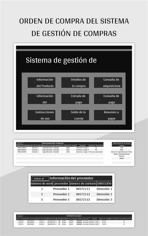 Plantilla De Formato Excel Orden De Compra Del Sistema De Gestión De