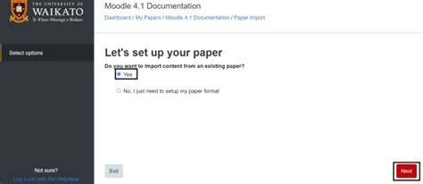 Import Material From Another Moodle Paper University Of Waikato