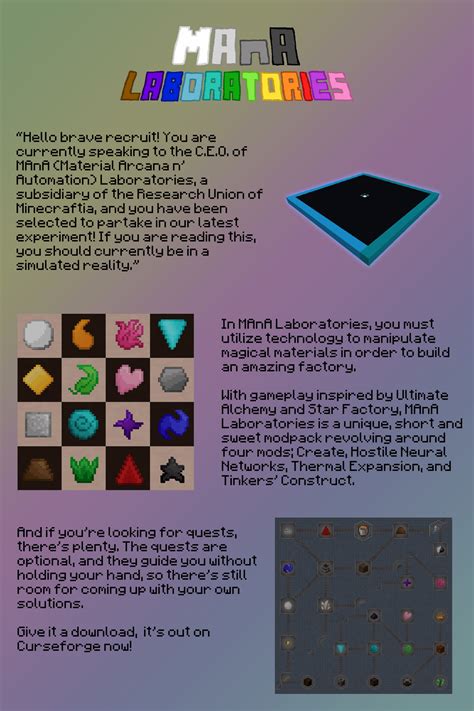 Looking For A Tech Modpack If You Liked Ultimate Alchemy Or Star Factory Youll Love Mana
