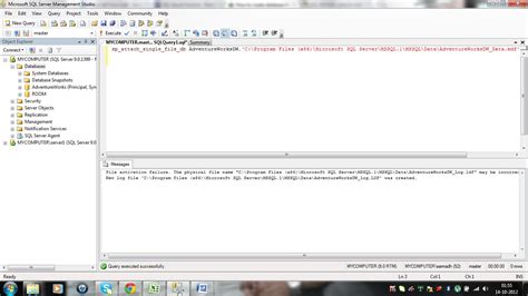 Manage Sqlserver Rebuild The Ldf Of A Database Using Mdf File