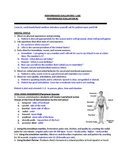 Health Eval 1 Study For Eval 1 Performance Evaluations Lab