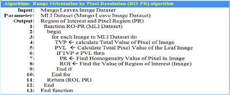 Range Oriented By Pixel Resolution Ro Pr Algorithm Download Scientific Diagram