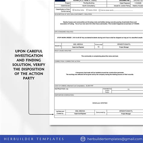 Stop Work Order Form Construction Stop Work Order Form Safety Form