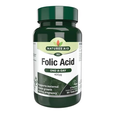 Order Natures Aid Folic Acid 400mcg Tablets 90 Count Support During