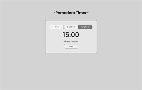Pomodoro Timer Using Html Css And Javascript With Source Code