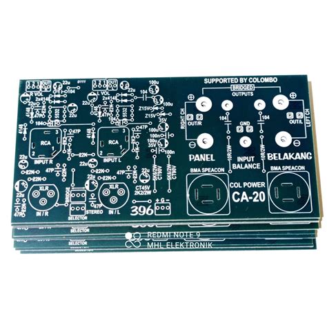 Pcb Input Balance Panel Rear Box Ca 20 Type 396 Pl 155 X 75 Cm