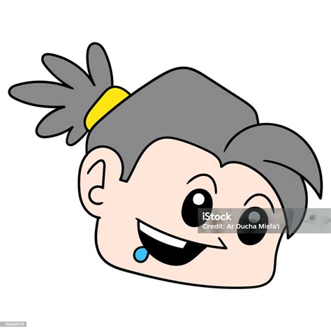 머리 소년은 배고픈 침을 흘리고 벡터 일러스트 카톤 이모티콘 낙서 아이콘 그리기 낙서 드로잉에 대한 스톡 벡터 아트 및 기타 이미지 낙서 드로잉 디자인 로고 Istock